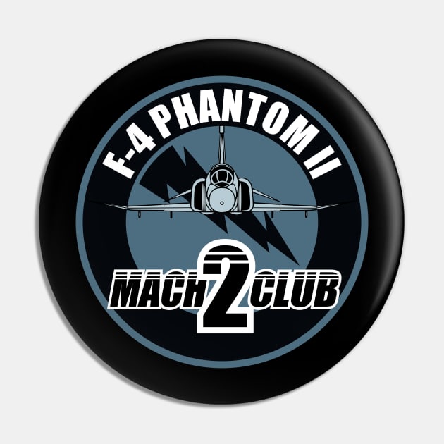 F-4 Phantom II Mach 2 Club - F4 Phantom Fighter Plane - Pin | TeePublic