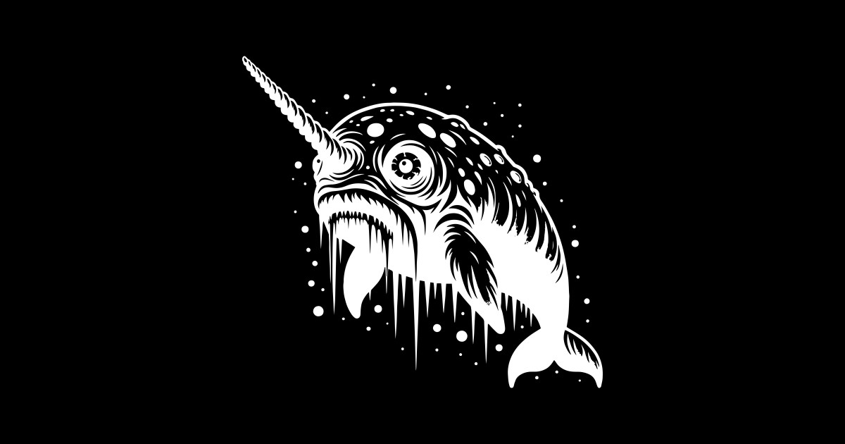 "Abyssal Narwhal" – Horror-Inspired Deep Sea Monster Art - Scary ...