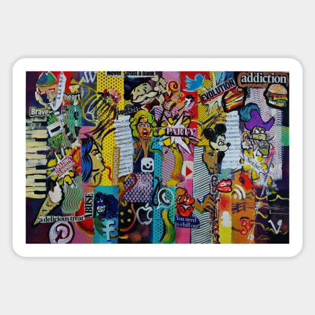 Pop-Art Social Media Art - Pop Art - Sticker | TeePublic