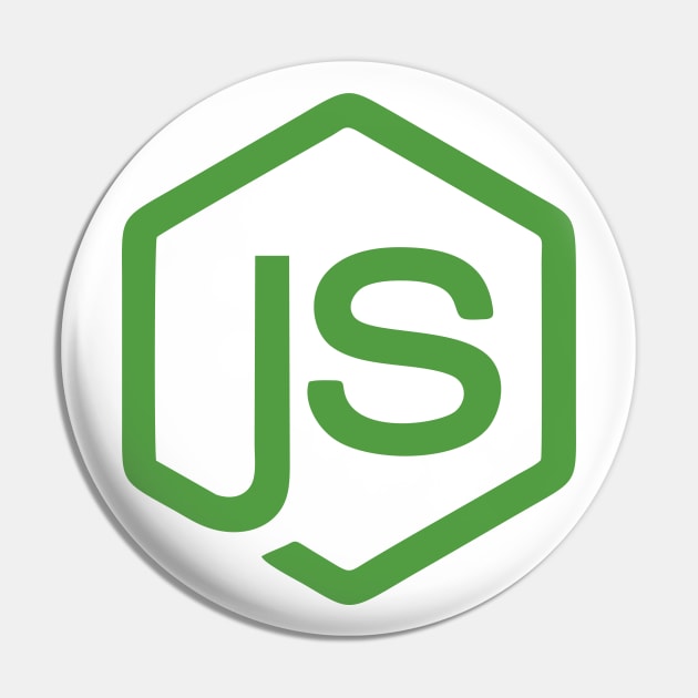Node JS Open Source Programming Languange Logo - Node Js - Pin | TeePublic