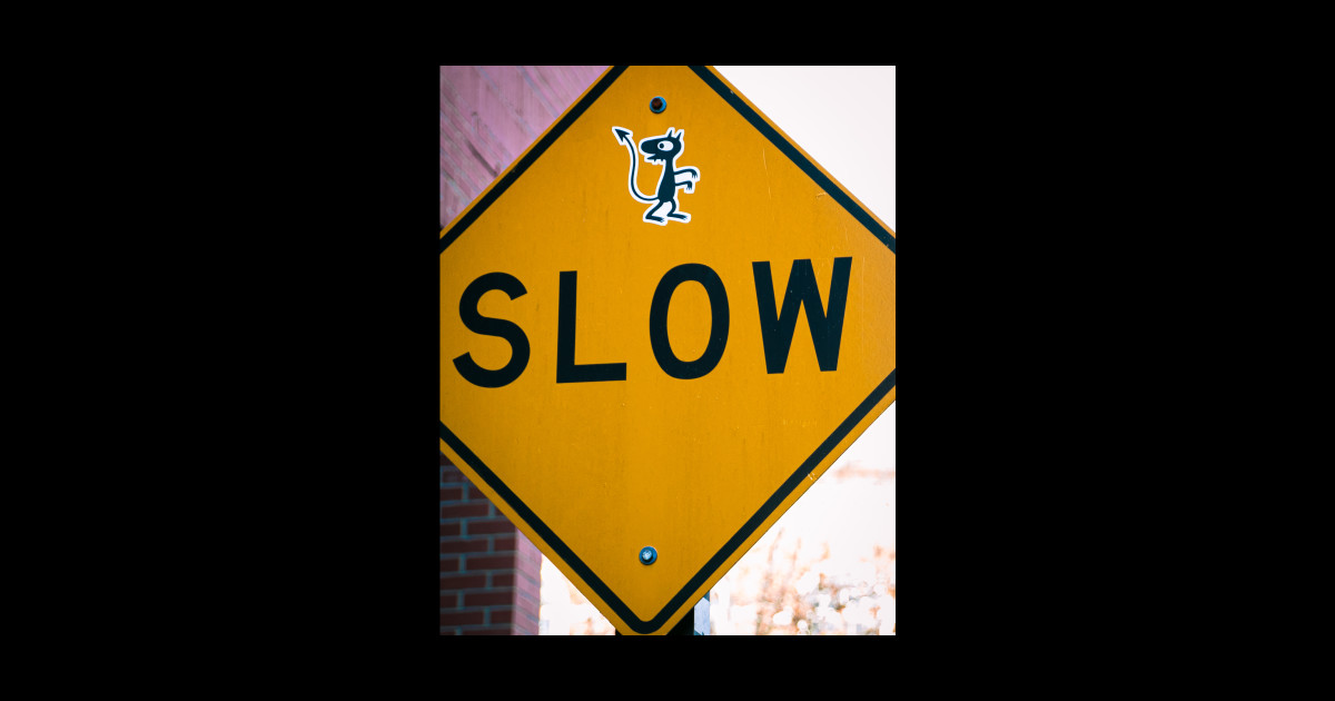 Proceed with Caution (Demon Crossing) - Sign Art - Sticker | TeePublic