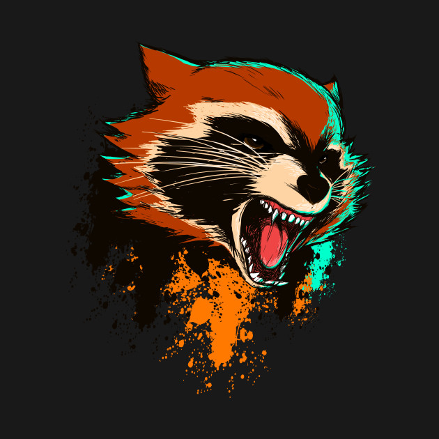 Badass Raccoon - Guardians Of The Galaxy - T-Shirt | TeePublic