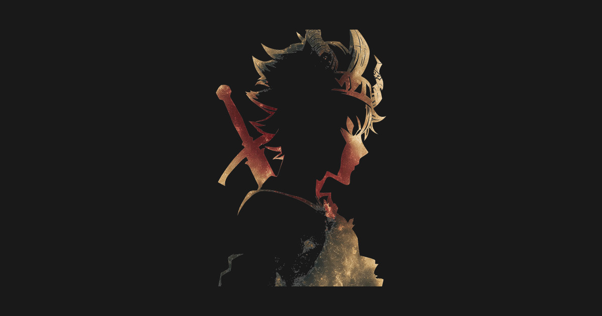 Asta Black Clover Silhouette Art - Asta - T-Shirt | TeePublic