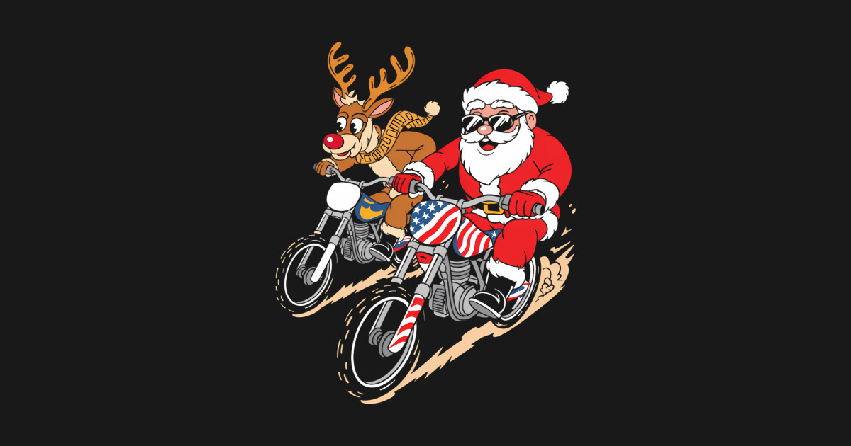 Christmas Motocross Santa Claus Dirt Bike - Christmas Motocross Santa ...