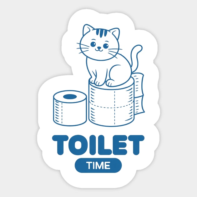 Chiikawa Toilet Time - Chiikawa Toilet Time - Sticker | TeePublic