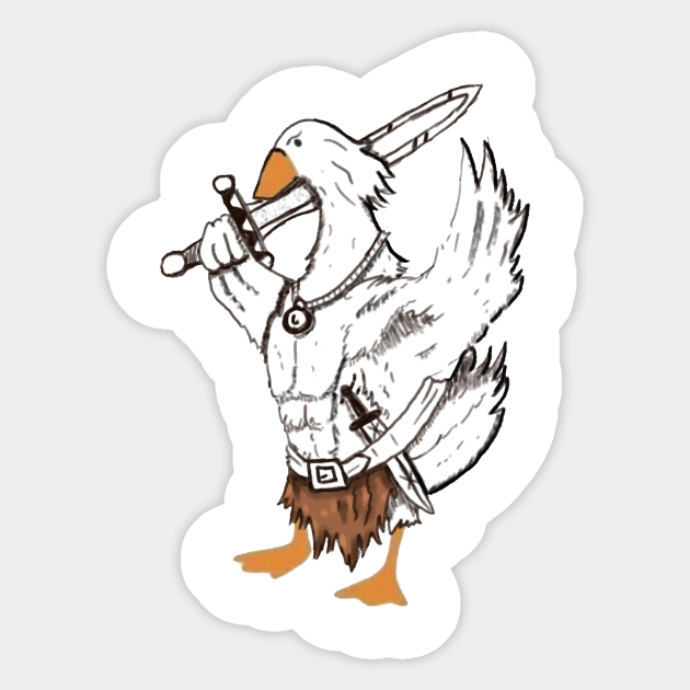 Duck. The Barbarian - Barbarian - Sticker | TeePublic