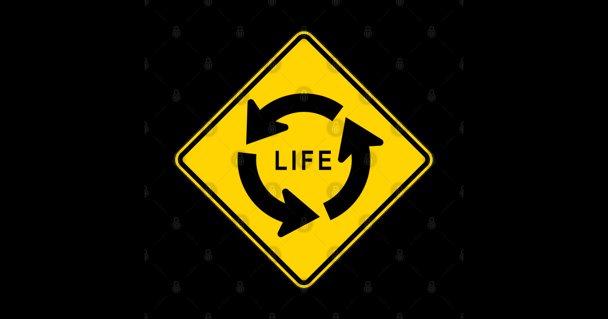 MUTCD W2-6 Roundabout Traffic Circle of Life Sign - Roundabout Traffic ...