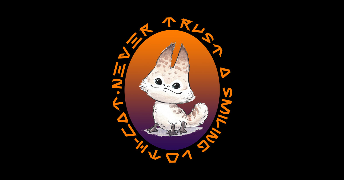 Never Trust A Smiling Loth-Cat - Cat - Sticker | TeePublic