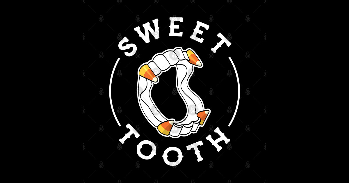 Halloween Candy Corn Vampire Fangs - Candy Corn - Sticker | TeePublic