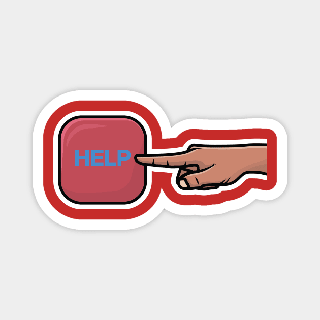 Human Hand Showing Help Sign Board Sticker vector illustration. People ...