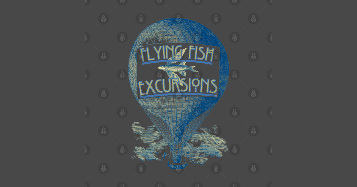 Flying Fish Balloon - Hot Air Balloon - T-Shirt | TeePublic