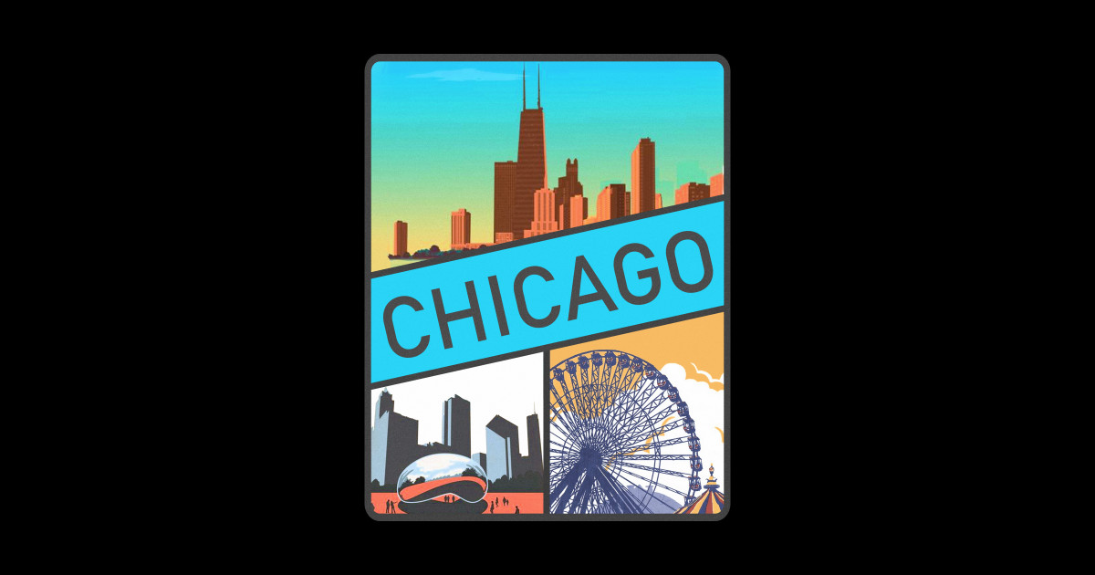Vintage Style Chicago Decal - Navy Pier - Sticker | TeePublic