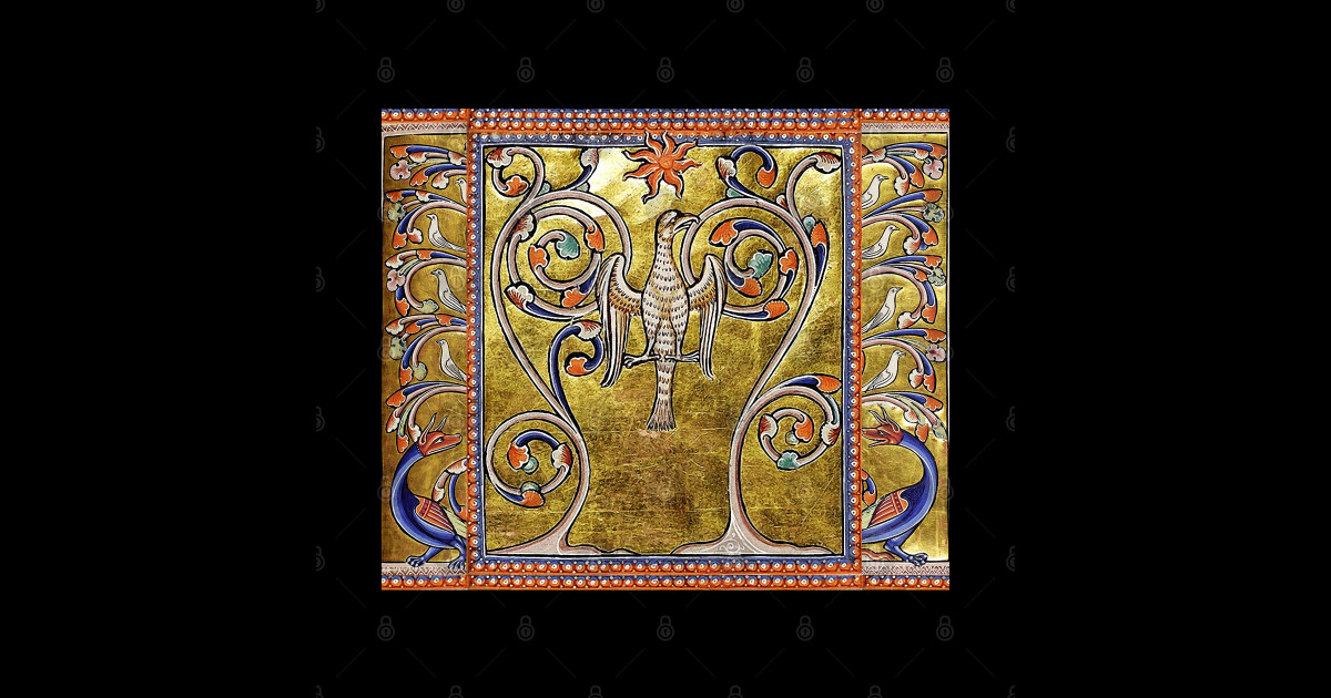 MEDIEVAL BESTIARY,PHOENIX,TREE OF LIFE ,BIRDS,DRAGONS FANTASTIC ANIMALS ...