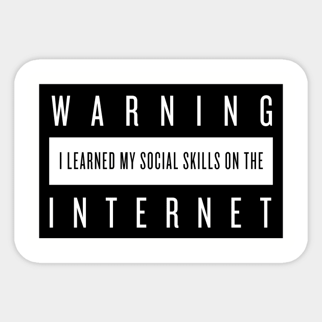 Social Skills - Social Skills - Sticker | TeePublic