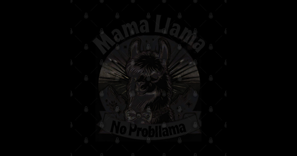 NO PROB-LLAMA! Retro Funny Llama Alpaca Graphic - Mama Llama No ...