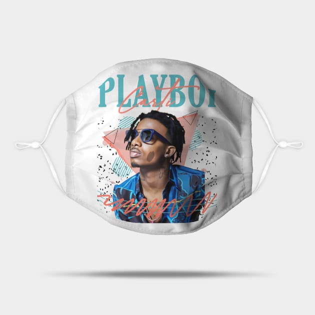 Playboi Carti Fan Art Retro Design Vintage Playboi Carti Mask Teepublic