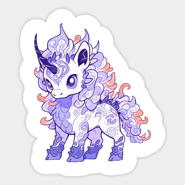 Cute Chibi Kirin Creature - Monster - Sticker | TeePublic