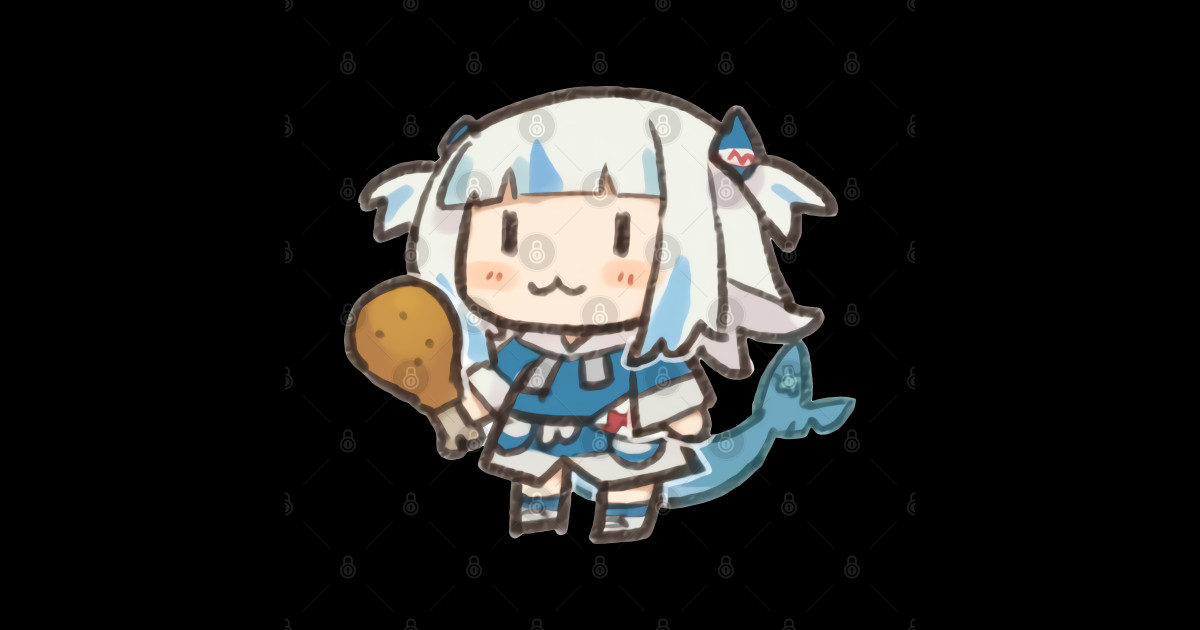 Hololive Gawr Gura - Gura - Sticker | TeePublic