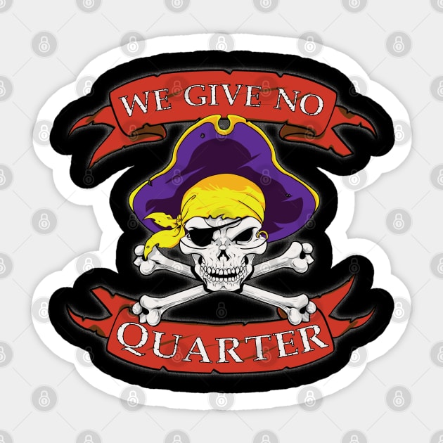 We Give No Quarter - Sespider Productions - Sticker | TeePublic
