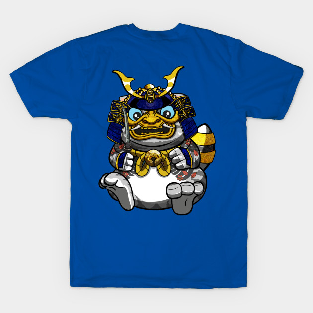 Samurai Cute Fat Cat - Cat - T-Shirt | TeePublic
