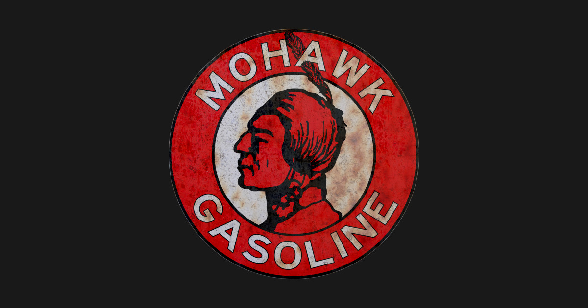 Mohawk Gasoline vintage sign rusted version - Mohawk Gasoline - T-Shirt ...
