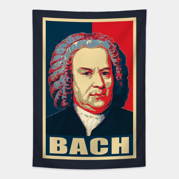 Bach Propaganda Poster Pop Art - Bach - Tapestry | TeePublic