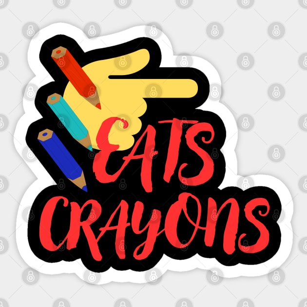 Crayon Eater - Crayon Eater - Sticker | TeePublic