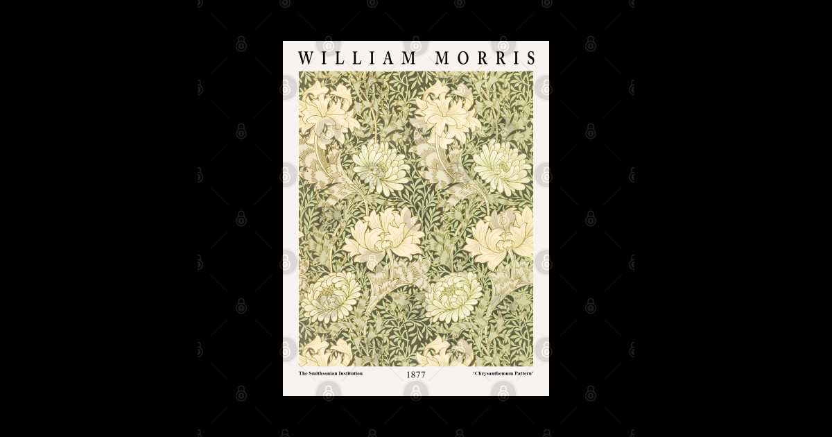William Morris Exhibition Design, Textile Design, Chrysanthemum Pattern ...
