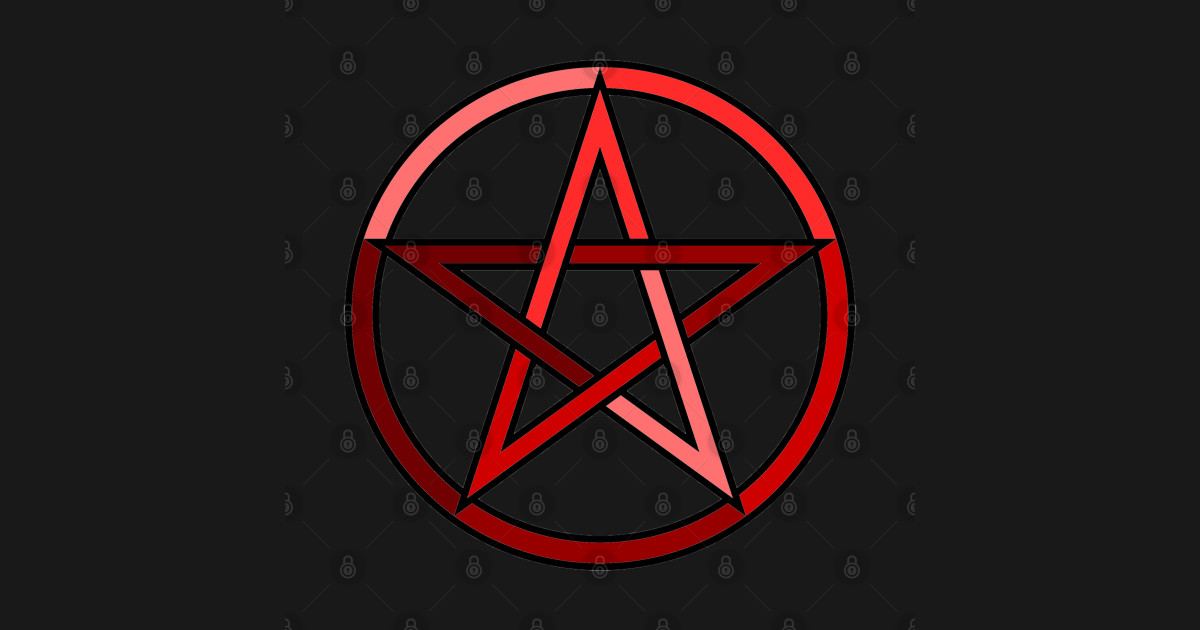 Red Pentagram Pentacle - Pentagram Pentacle Symbol Wicca - T-Shirt ...