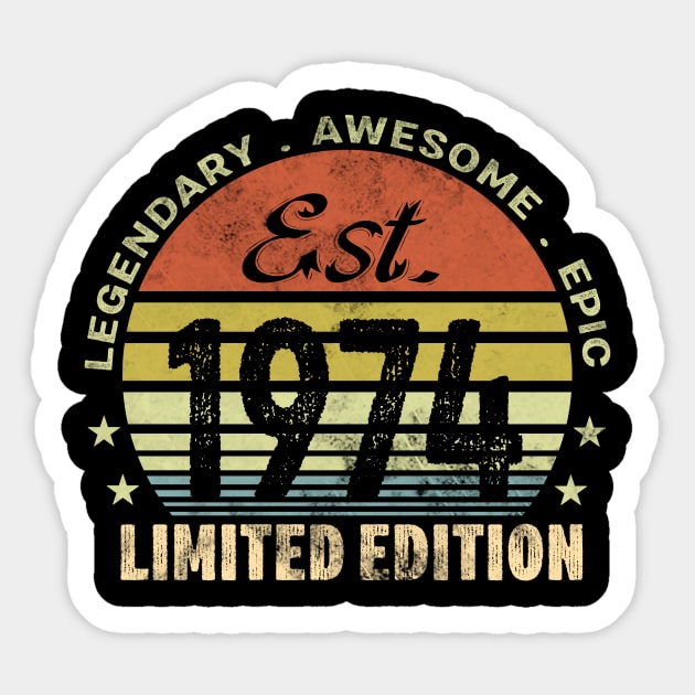 Est 1974 - Established 1974 51 Years Limited Edition - Est 1974 ...