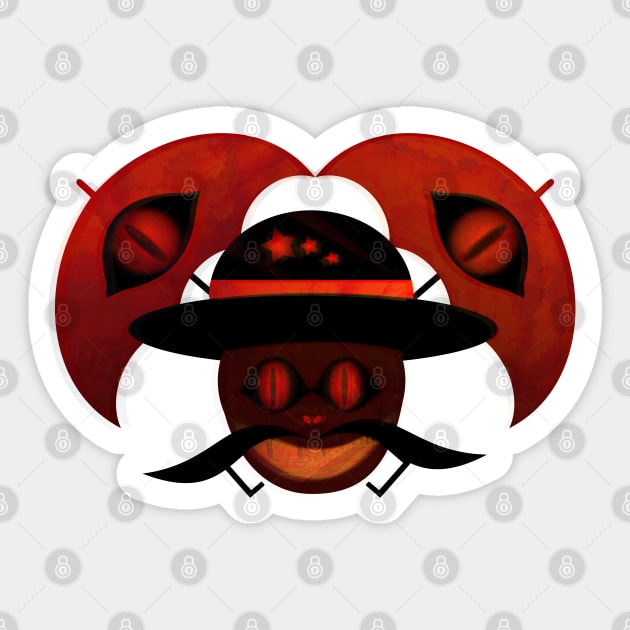 smail scary red face - Smail Scary Red Face - Sticker | TeePublic