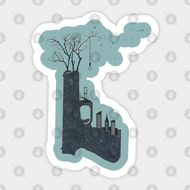 big city life - Conceptual - Sticker | TeePublic