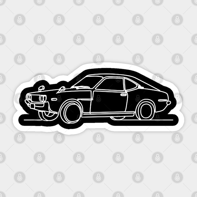 Mazda RX3 Line Drawing - Mazda - Sticker | TeePublic