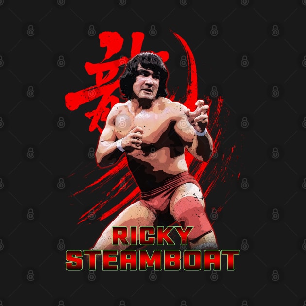 Ricky The Dragon Steamboat Clawmark Tee - Wrestling - T-Shirt | TeePublic