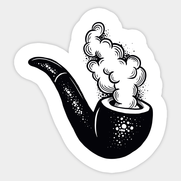 how to draw a smoking pipe