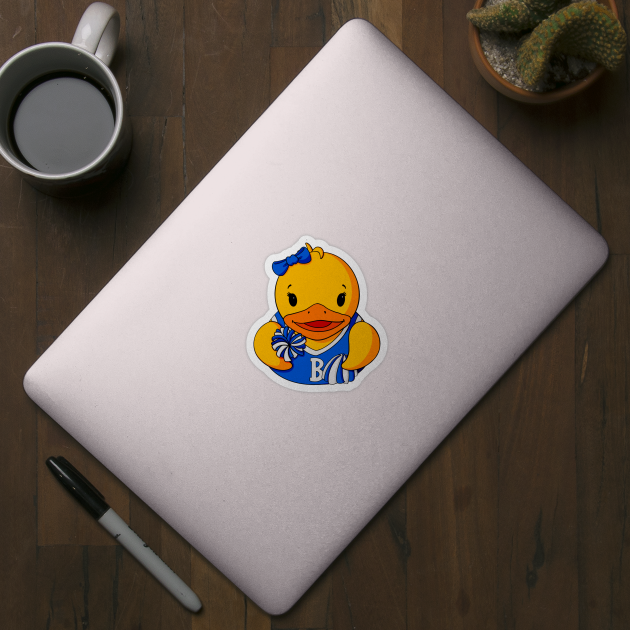Cheerleader Rubber Duck - Cheerleading - Sticker | TeePublic