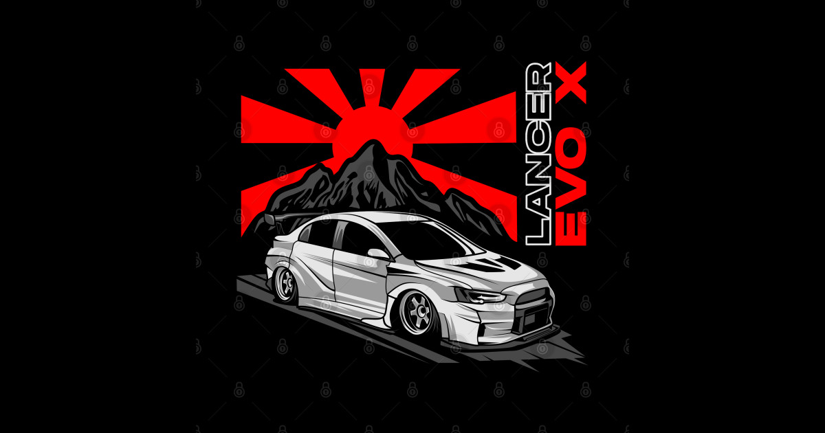 Lancer Evo X JDM Car - Lancer Evo X - Sticker | TeePublic