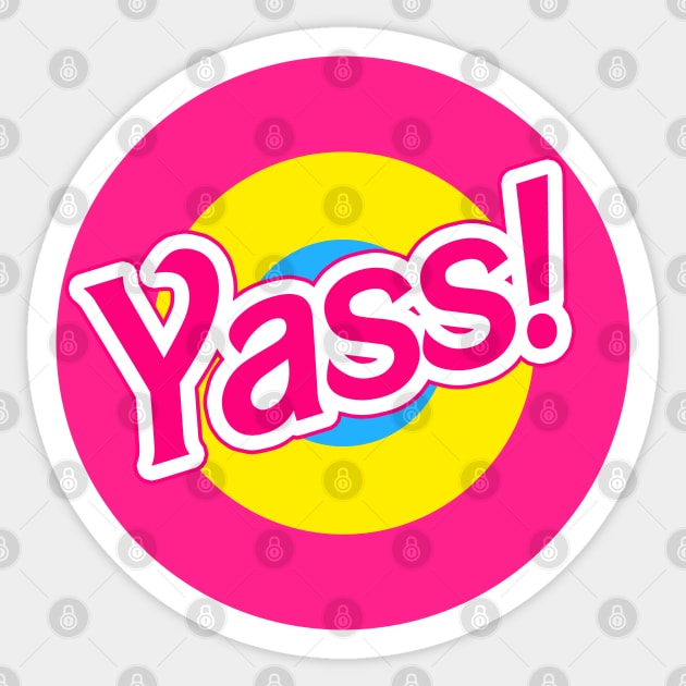 Yass - Pan Target - Pan Pride Flag - Bullseye - Pan Pride - Sticker ...