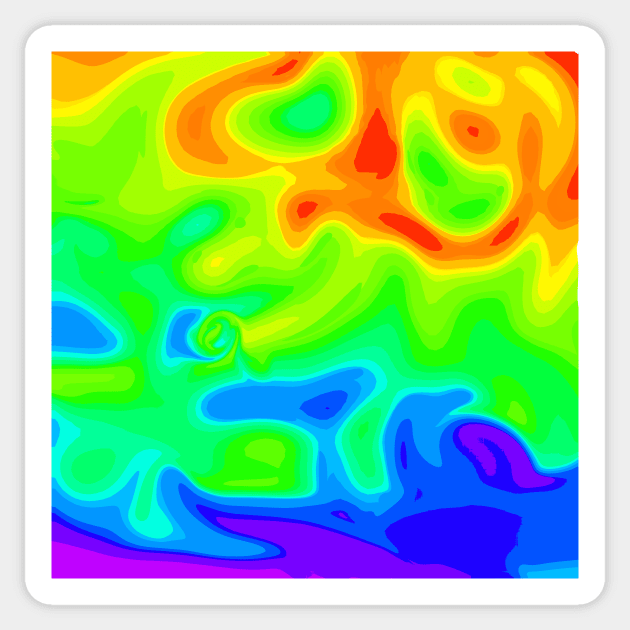 Rainbow heat map - Rainbow - Sticker | TeePublic