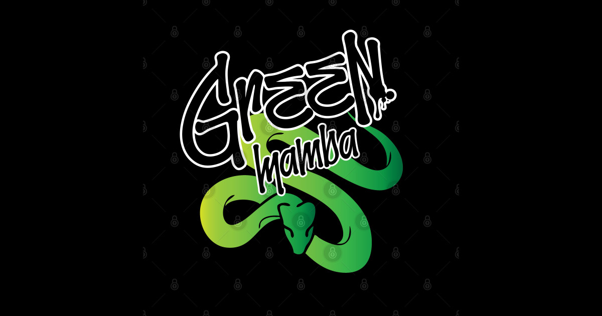 Green Mamba Graffiti Snake - Green Mamba - Sticker | TeePublic