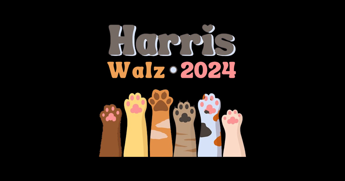 Harris Walz 2024 // We The People Cat Paws // Classic - Harris Walz ...