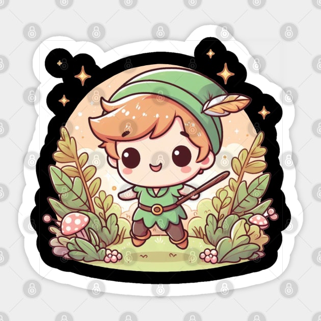 Cute Peter Pan - Peter Pan - Sticker | TeePublic