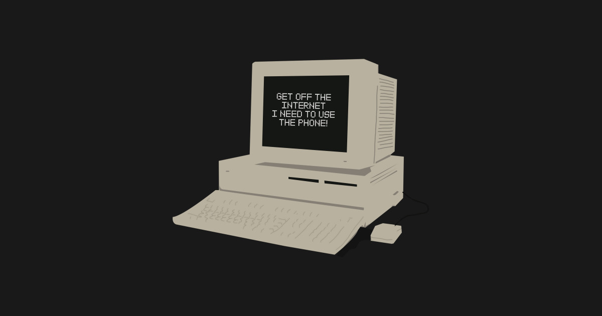90s Desktop Computer dial up internet - 90s Nostalgia - T-Shirt | TeePublic