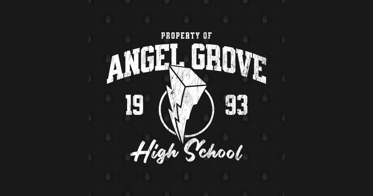 Angel Grove High School - Power Rangers - T-Shirt | TeePublic