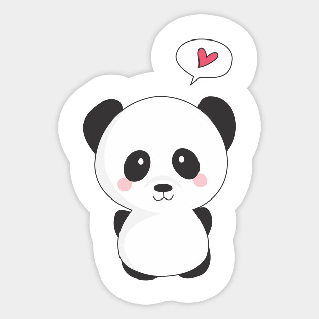 Panda Love - Panda Bear - Sticker | TeePublic