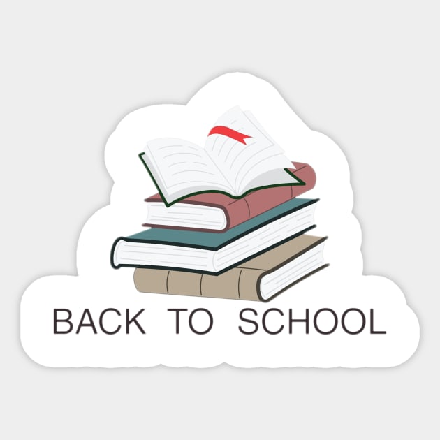 Back to school - Books - Sticker | TeePublic