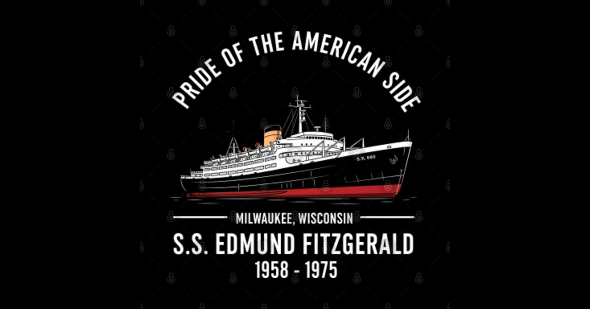 SS Edmund Fitzgerald Tribute - Edmund Fitzgerald - Sticker | TeePublic