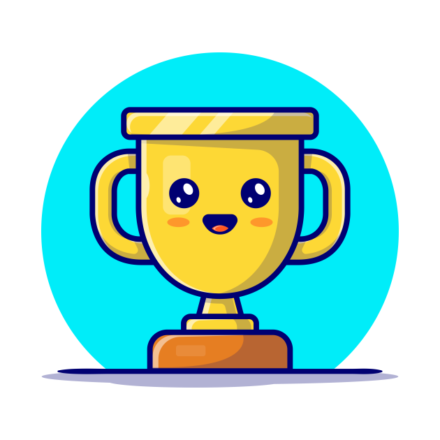 Cute Gold Trophy Cartoon Vector Icon Illustration (2) - Trophy - T ...