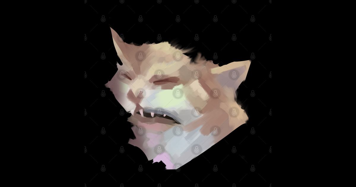 Cringing cat meme - Cats - Sticker | TeePublic