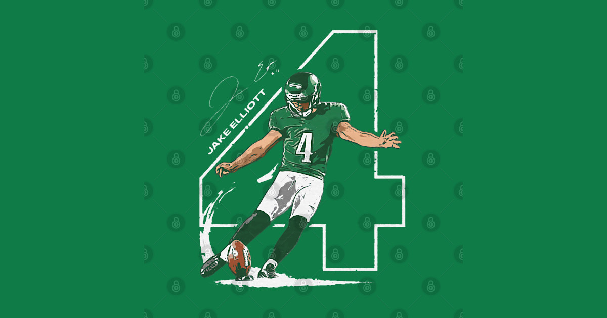Jake Elliott Philadelphia Outline - Jake Elliott - T-Shirt | TeePublic